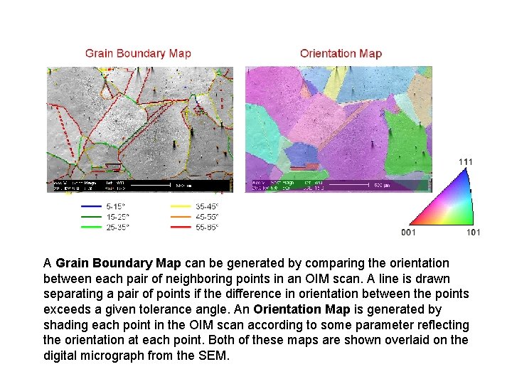 IPF a OIM schma A Grain Boundary Map