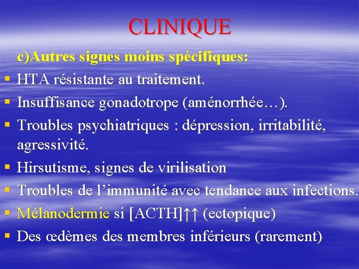 SYNDROME DE CUSHING 06112018 HMRUC ENDOCRINOLOGIE Dr A
