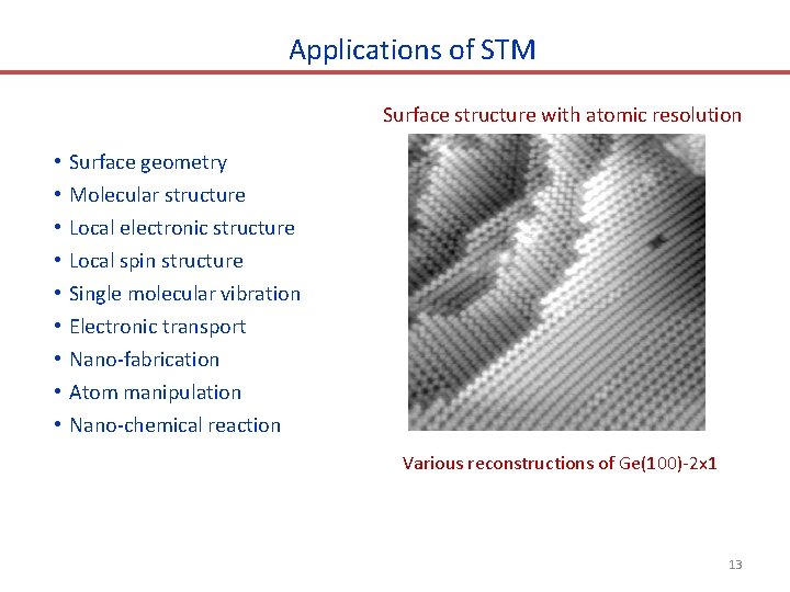 Scanning probe microscopy SPM and lithography 1 2