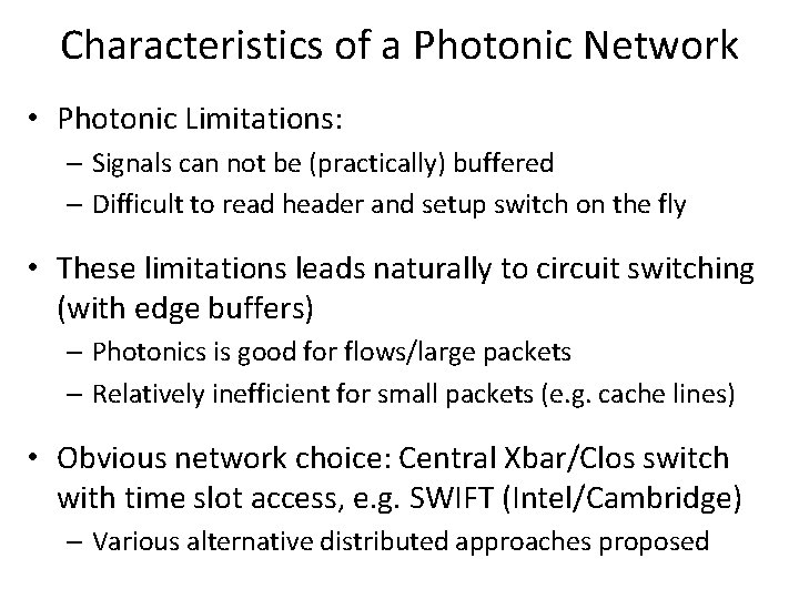 Exploring Chip to Chip Photonic Networks Philip Watts