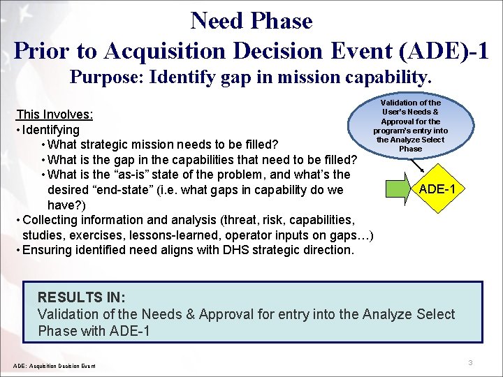 Department of Homeland Security Acquisition Life Cycle Framework