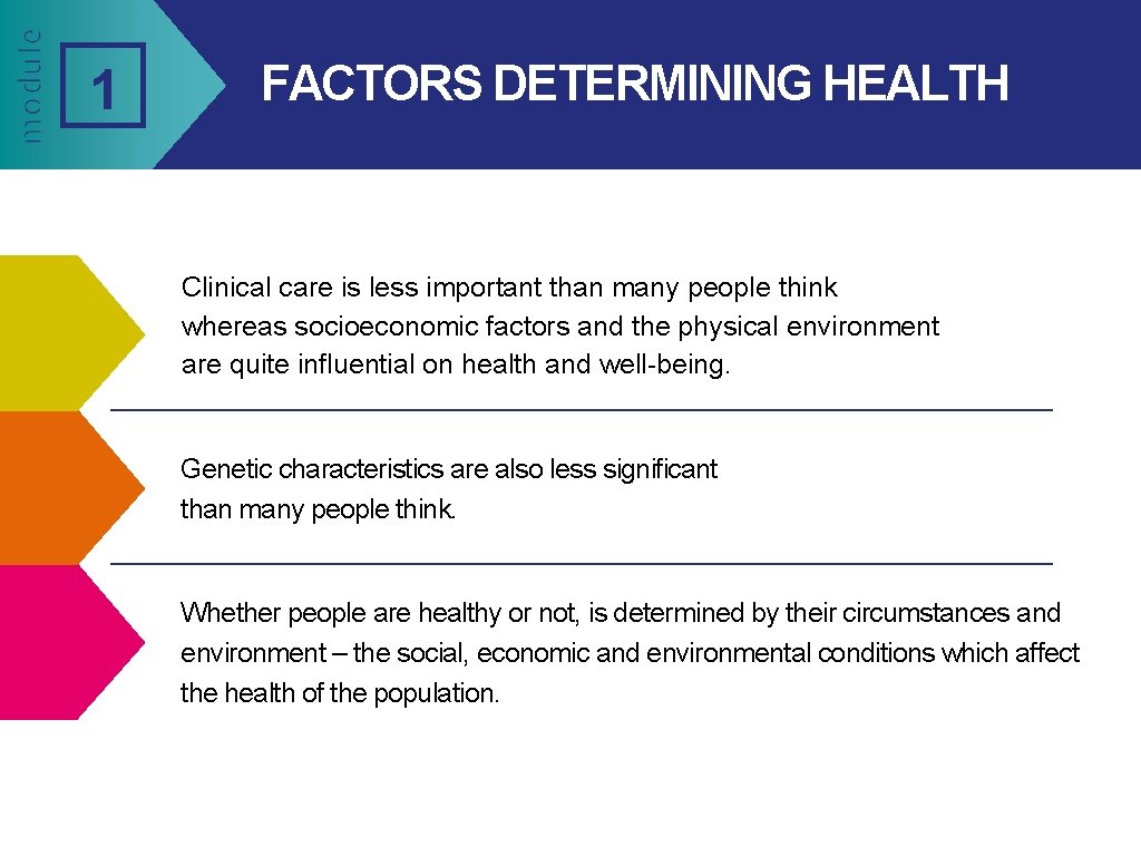 THE DETERMINANTS OF HEALTH MODULE 1 PART 2