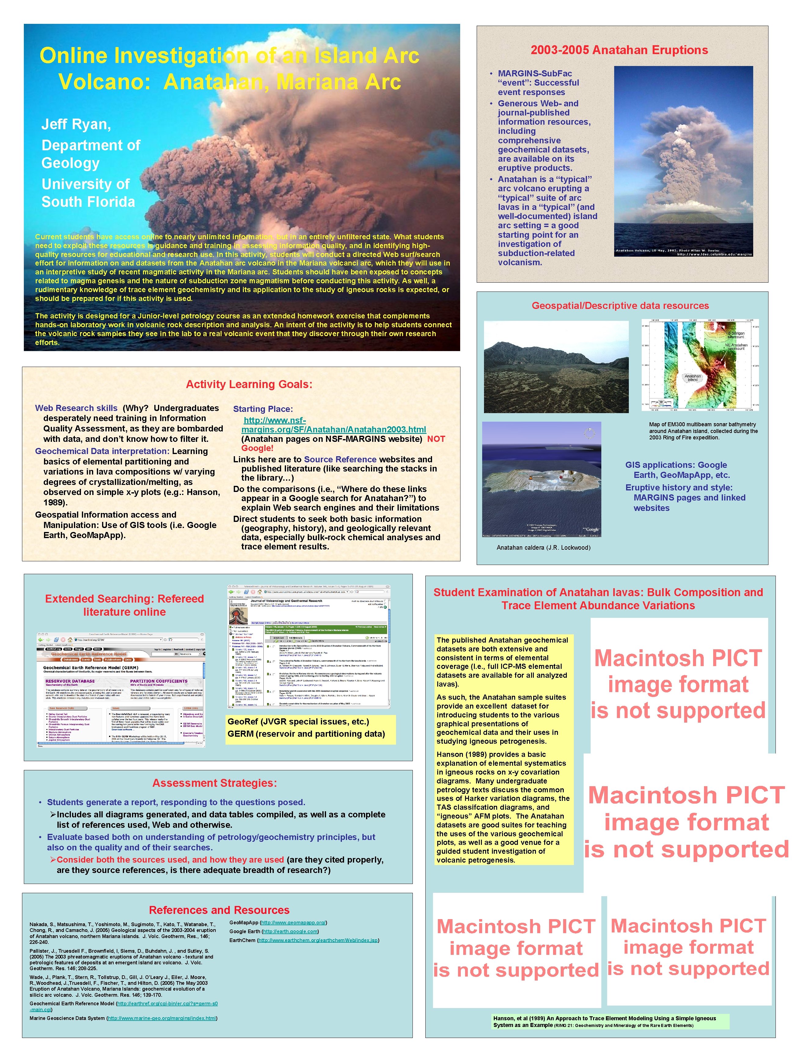 Online Investigation of an Island Arc Volcano Anatahan