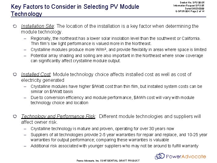 Key Factors to Consider in Selecting PV Module