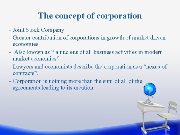 Theory and practices of Corporate Governance The concept