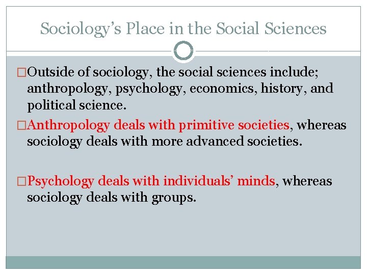 Sociology CHAPTER 1 SECTION 1 What is Sociology