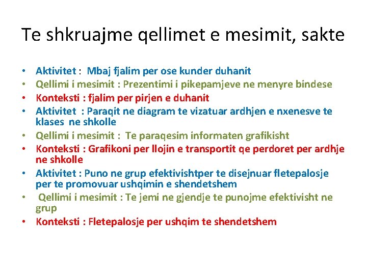 Dallimet mes qellimeve dhe kritereve te suksesit 1