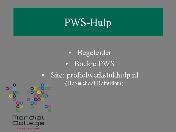 Profielwerkstuk Havo 2020 2021 PWSHulp Begeleider Boekje PWS