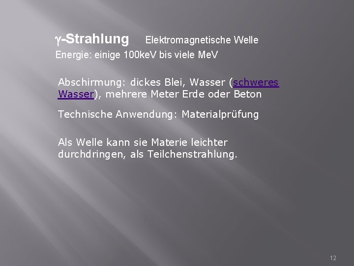 START MIT ENTER 1 RADIOAKTIVITT bersicht Strahlungsarten Halbwertszeiten