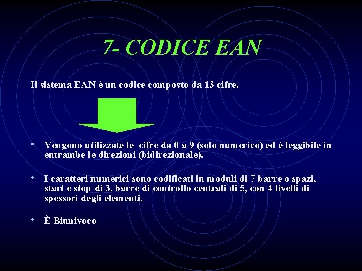 BARCODE Descrizione e utilizzo Lavoro realizzato da Malzanini