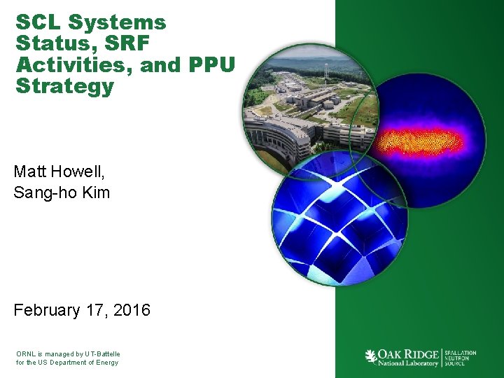 SCL Systems Status SRF Activities and PPU Strategy