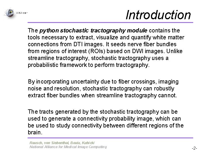 Slicer 3 Training Compendium Slicer 3 Training Tutorial