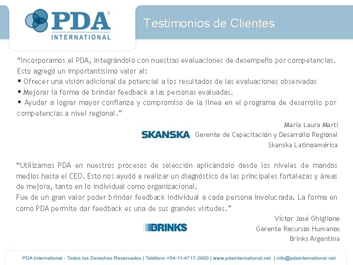 Evaluacin de Perfiles PDA Personal Development Analysis Qu