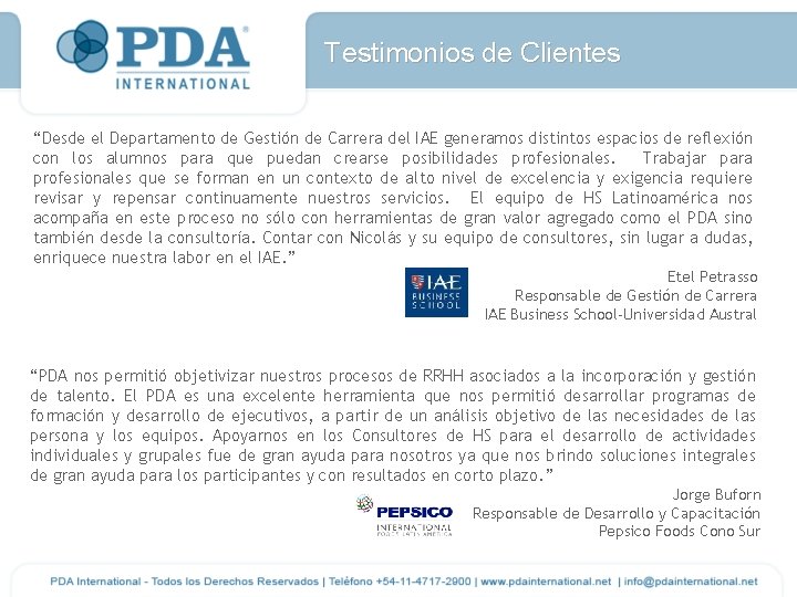 Evaluacin de Perfiles PDA Personal Development Analysis Qu