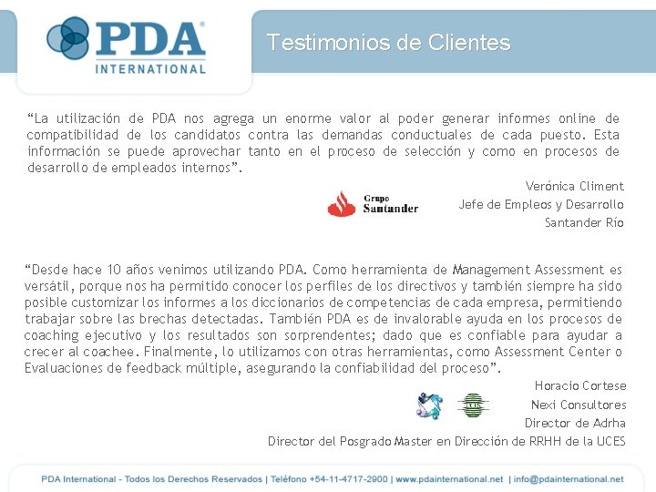 Evaluacin de Perfiles PDA Personal Development Analysis Qu