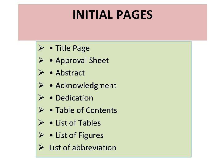 THE THESIS a subject for a composition or