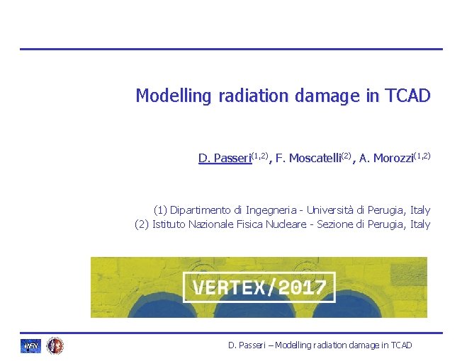 Modelling radiation damage in TCAD 1 2 F