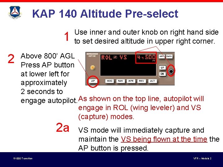 VFR Module 2 G 1000 Transition VFR Module