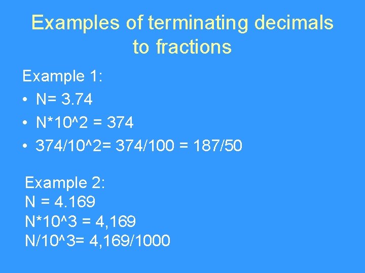 Decimal Expansion of Fractions Brent Murphy P Q