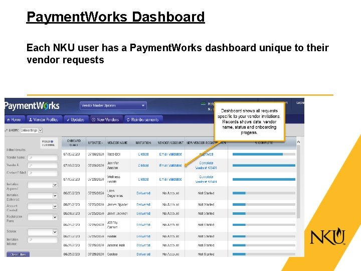 Payment Works Vendor Onboarding Solution August 2020 Workshop