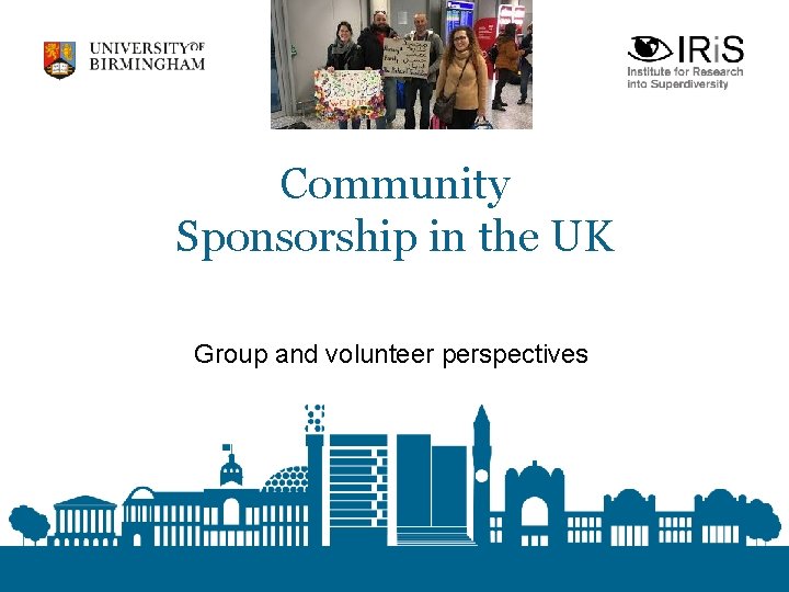 Community Sponsorship in the UK Group and volunteer