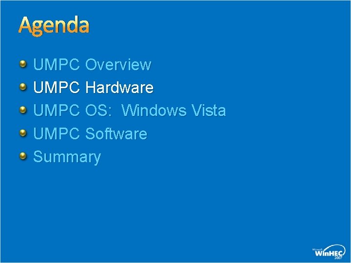 UltraMobile PC UMPC Ecosystem Vikram Madan Development Manager