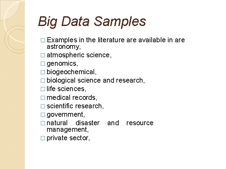 Big Data 5 exabytes 1018 bytes of data