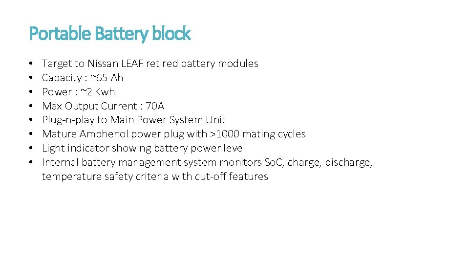 Proposal Mobile Power Hub Retired EV Battery Apr