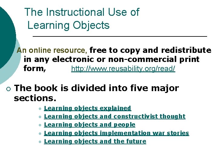 Technology in the Classroom Using Learning Objects Wikis