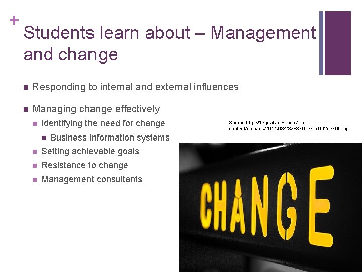 Business Management Part 4 Management and Change Students