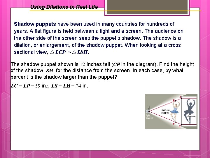 9 5 Dilations Dilations A transformation that produces