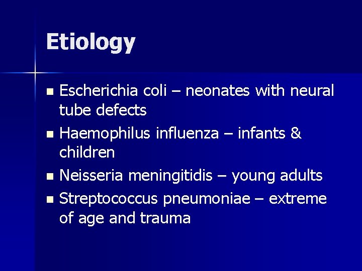CNS n Nonneoplastic lesions inflammations and infections MENENGITIS