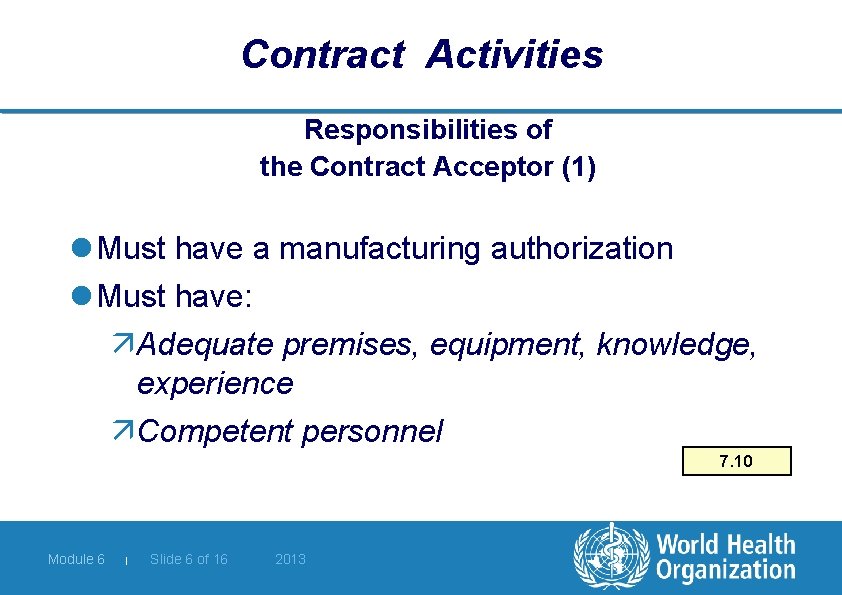 Basic Principles of GMP Contract Production Analysis and