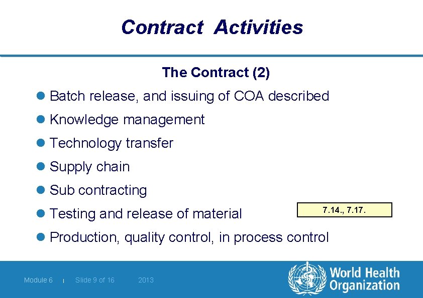 Basic Principles of GMP Contract Production Analysis and