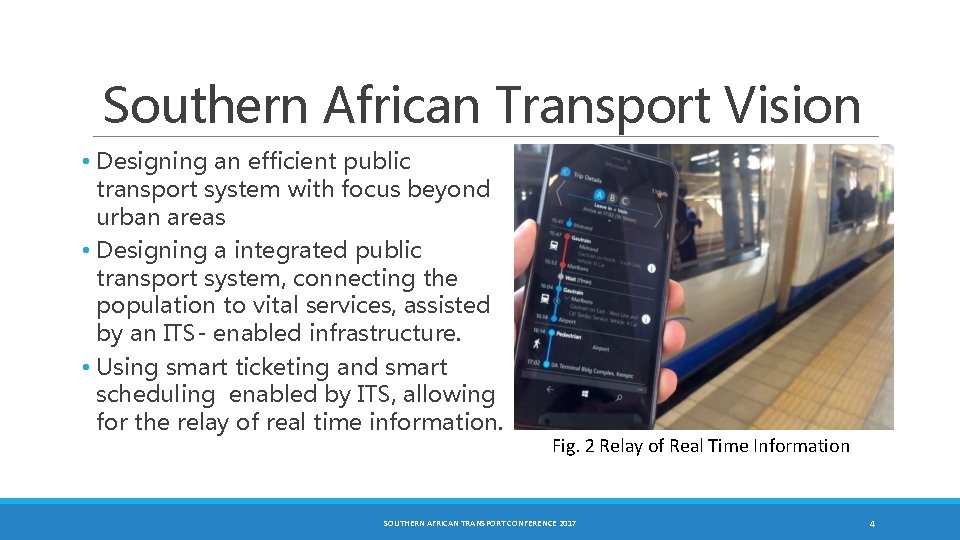 Southern African Solutions to Public Transport Challenges ROBERT