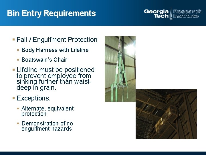 Safe Grain Bin Entry Damon C Nix Research