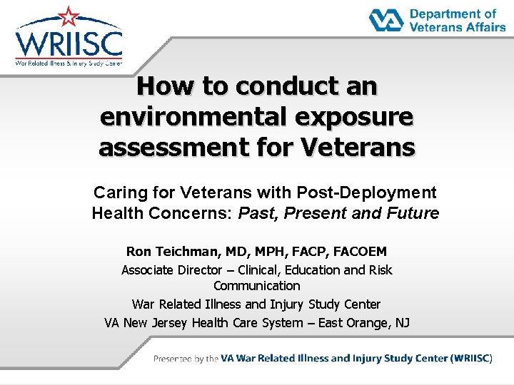 How to conduct an environmental exposure assessment for