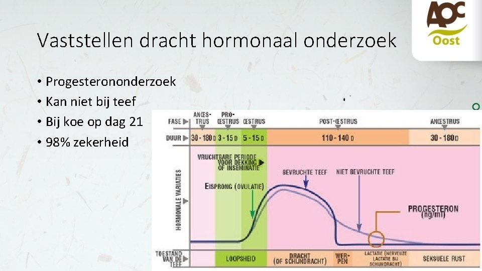 Dracht en broed Vaststellen van de dracht door