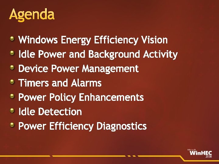 Windows 7 Power Management Overview Pat Stemen Senior