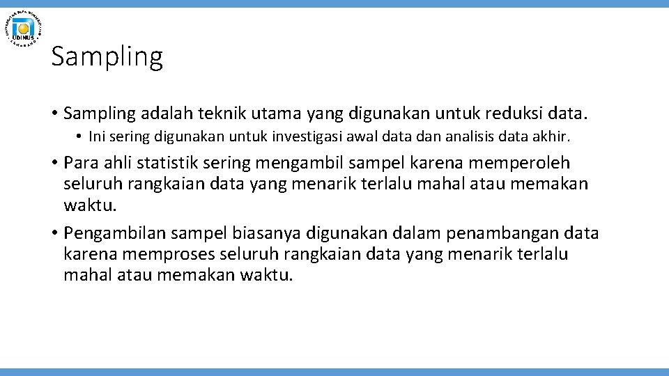 DATA MINING 02 Pengenalan data bagian 2 DR