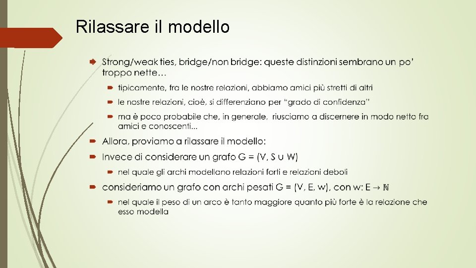 Reti come grafi dalla struttura disomogenea Introduzione Il