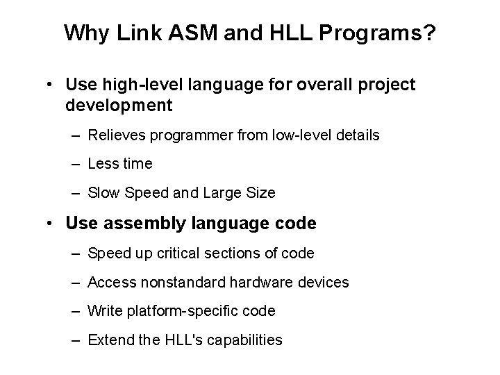CSC 221 Computer Organization and Assembly Language Lecture