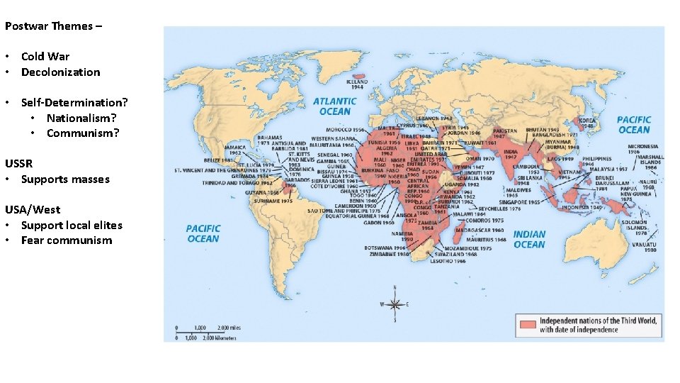 DECOLONIZATION Postwar Themes Cold War Decolonization SelfDetermination ...