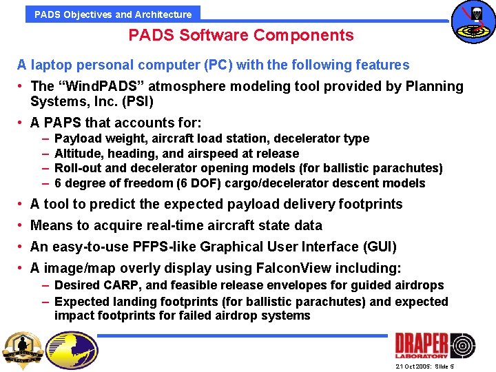 The Precision Airdrop System PADS Airborne Mission Planner