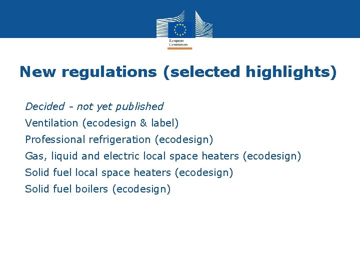 Ecodesign Energy Labelling Overview and review Ministry of