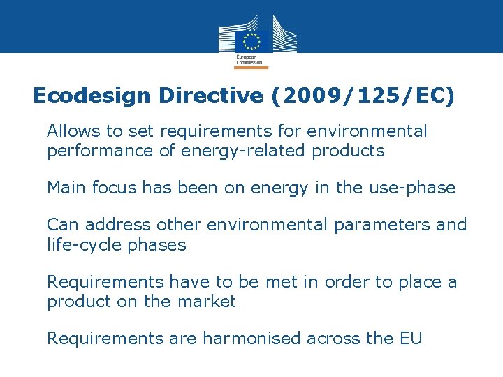 Ecodesign Energy Labelling Overview and review Ministry of