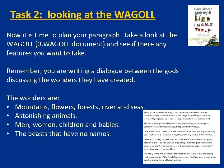 Mouse Bird Snake Wolf Week 2 Writing a