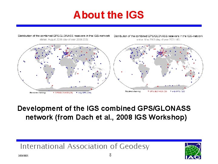 International Association of Geodesy IAG GPS and GNSS