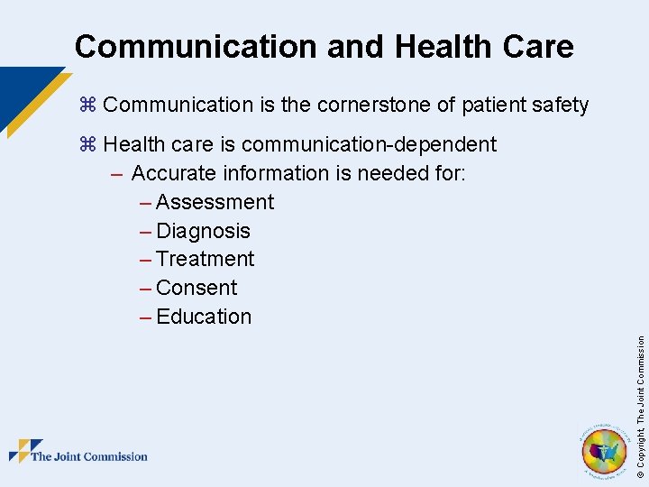 Meeting Joint Commission Standards for Health Literacy Christina