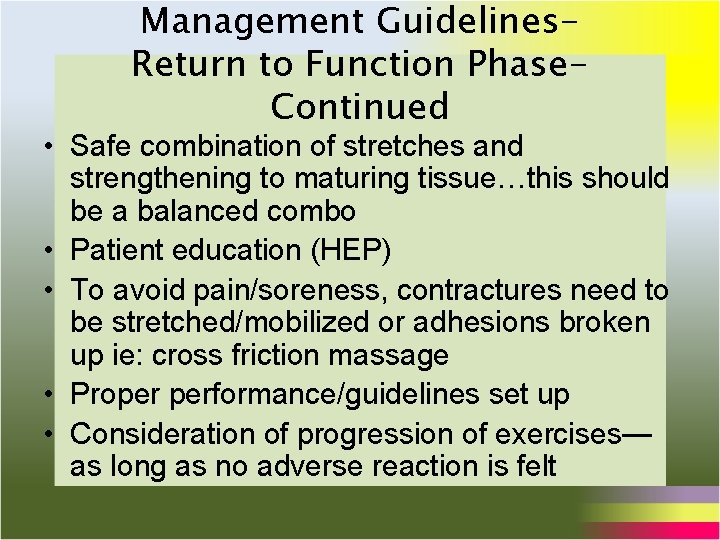 Therapeutic Exercise I Chapter 10 Soft Tissue Injury